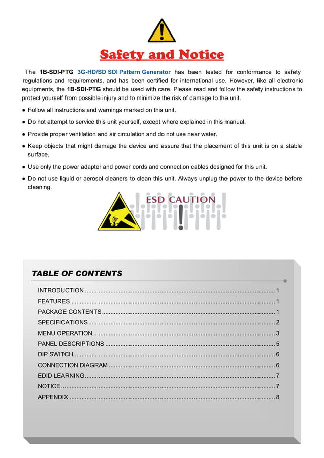 SDI Pattern Generator | PDF