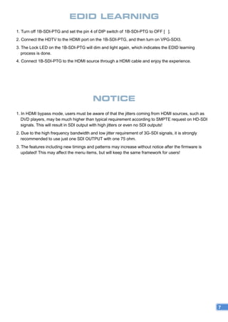 SDI Pattern Generator | PDF