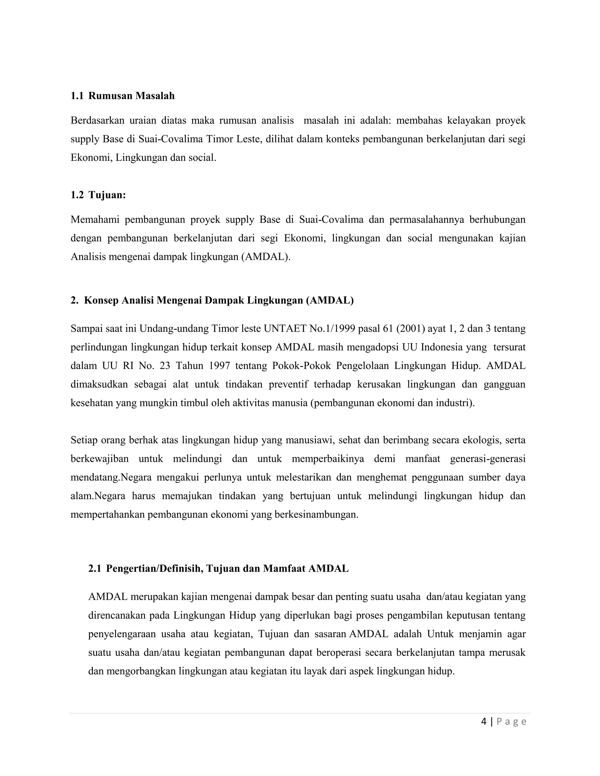 Proyek Tasi Mane Suai Covalima | PDF