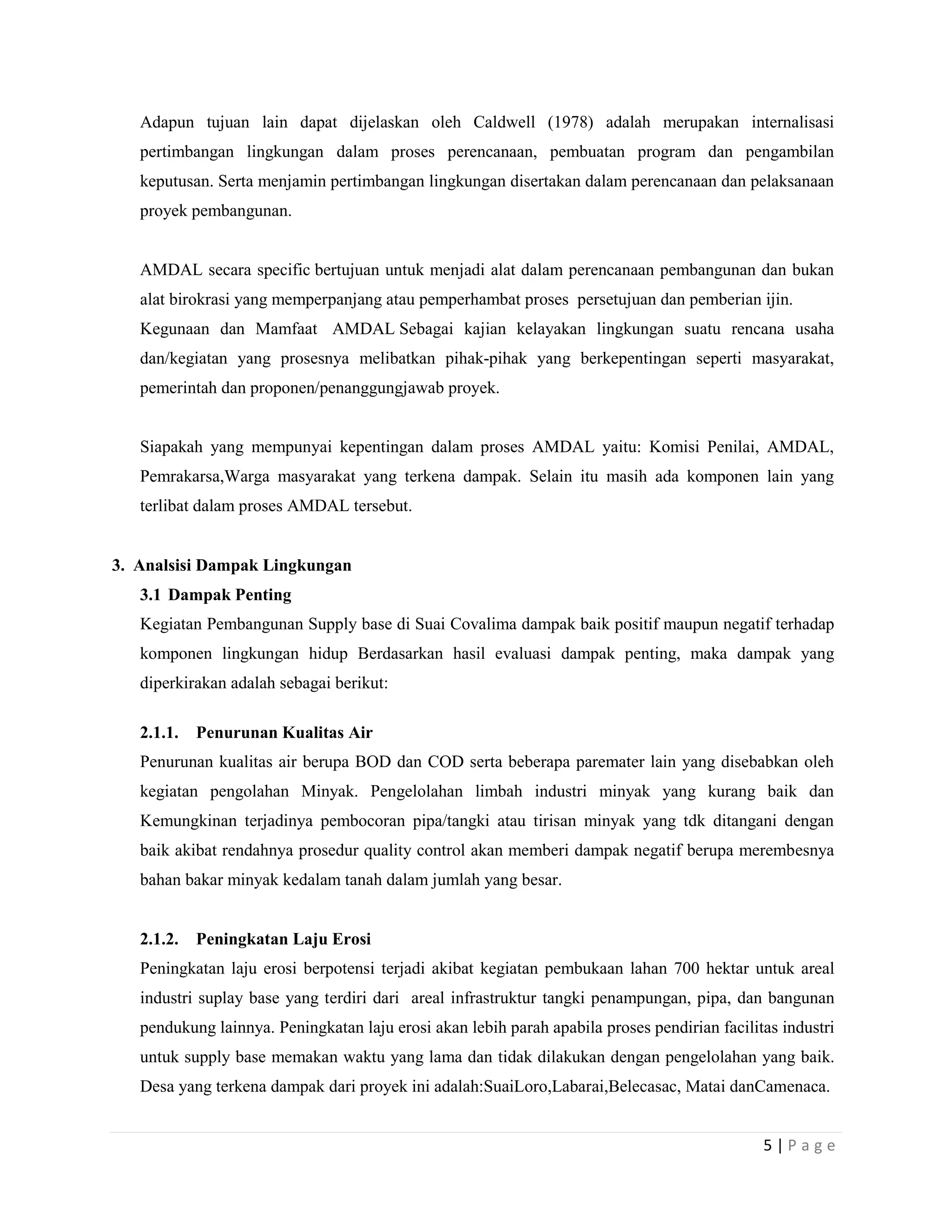 Proyek Tasi Mane Suai Covalima | PDF