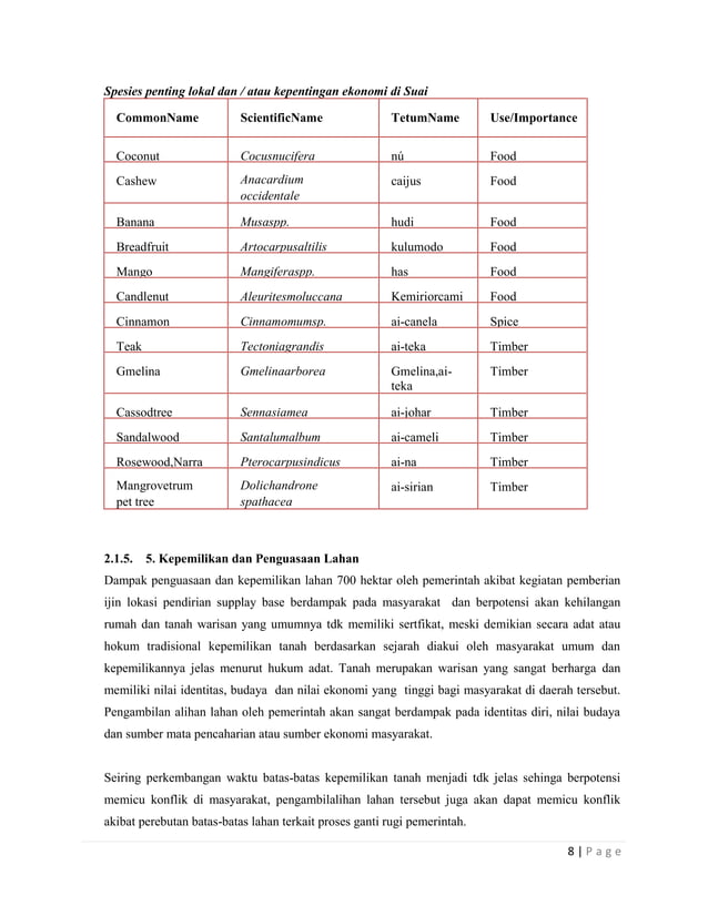 Proyek Tasi Mane Suai Covalima | PDF
