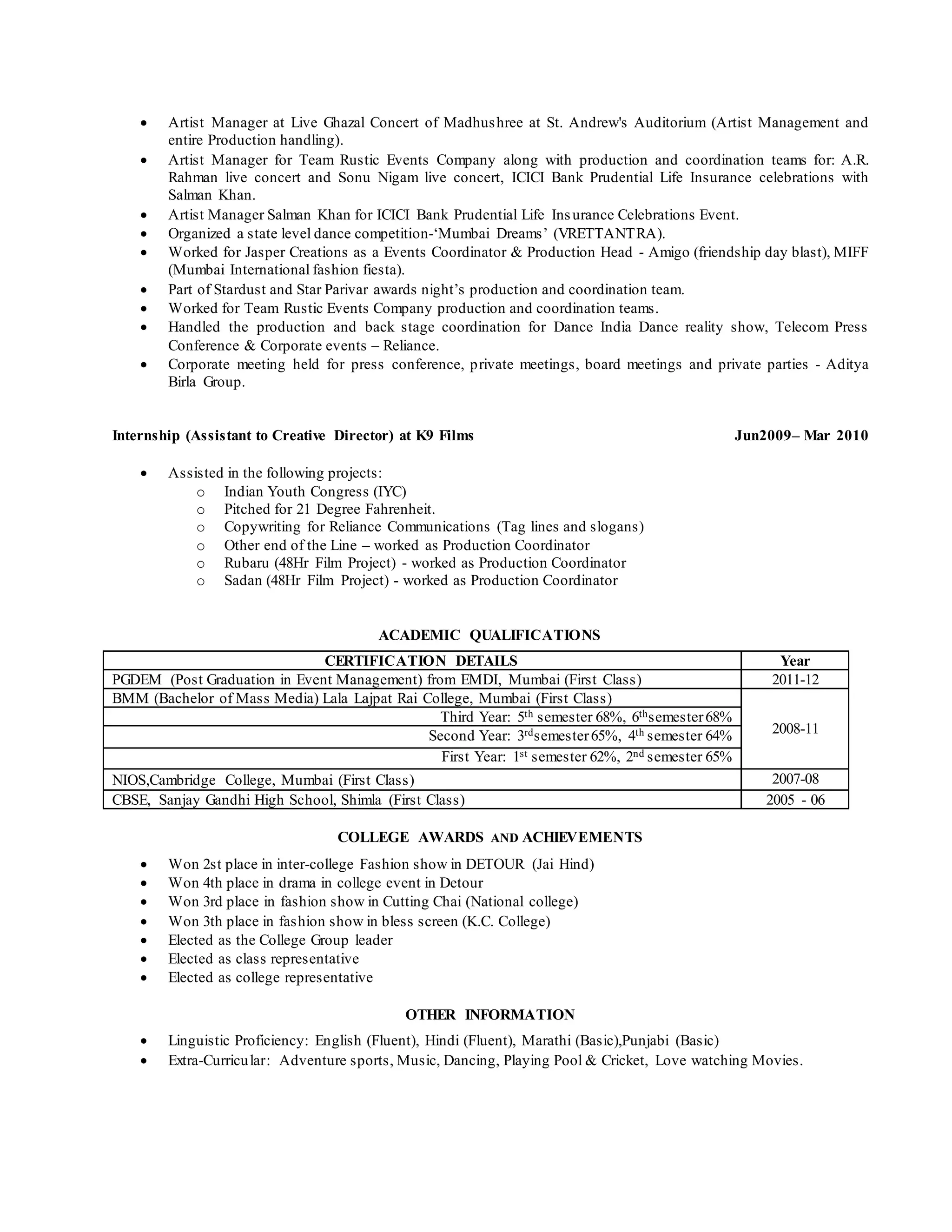 DHRUV SOOD CV 20.04.2016_FINAL | PDF