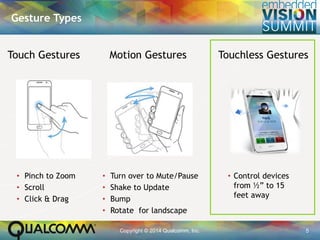 "Vision-Based Gesture User Interfaces," a Presentation from Qualcomm | PPT