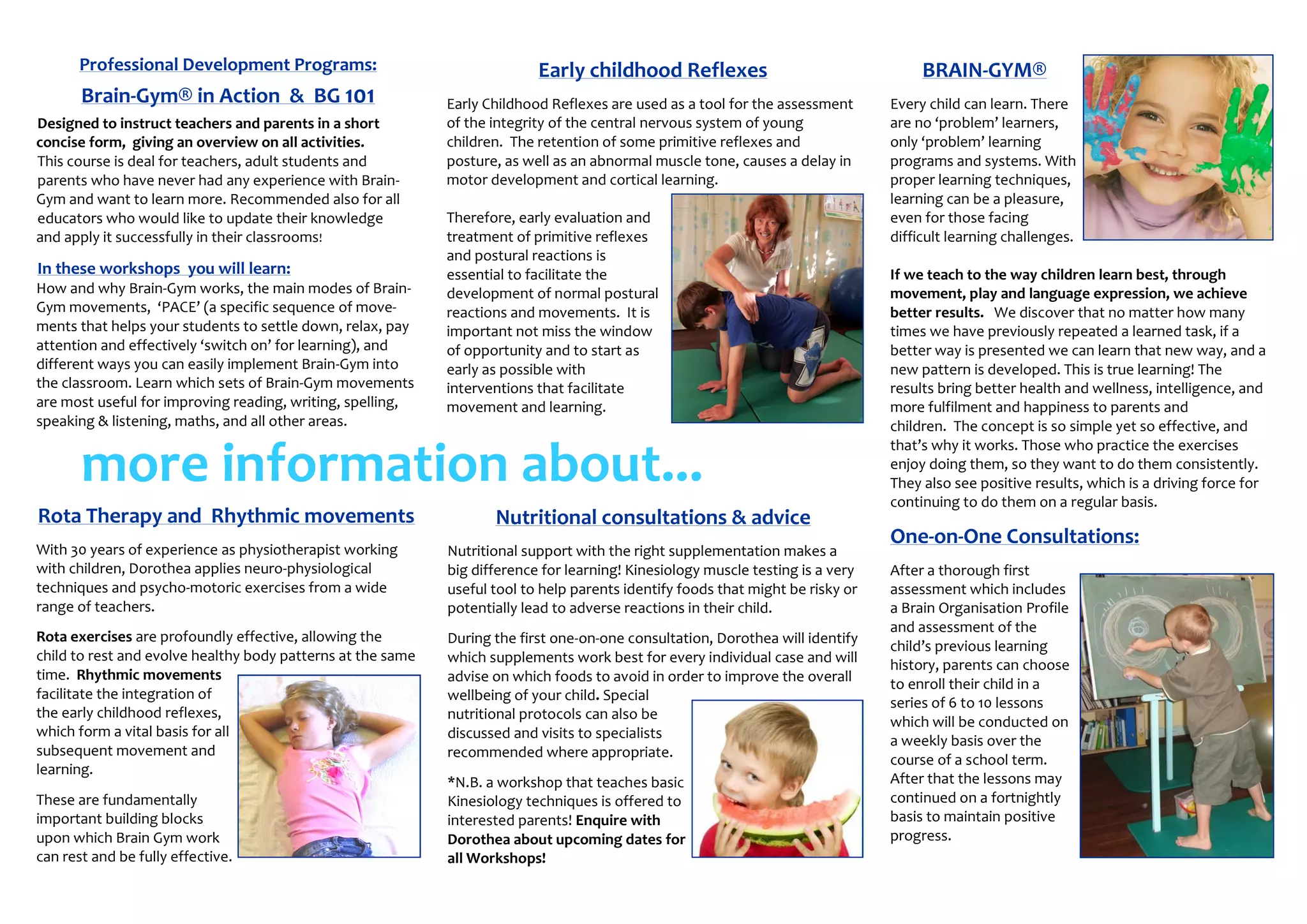 New Brain Gym brochure | PDF