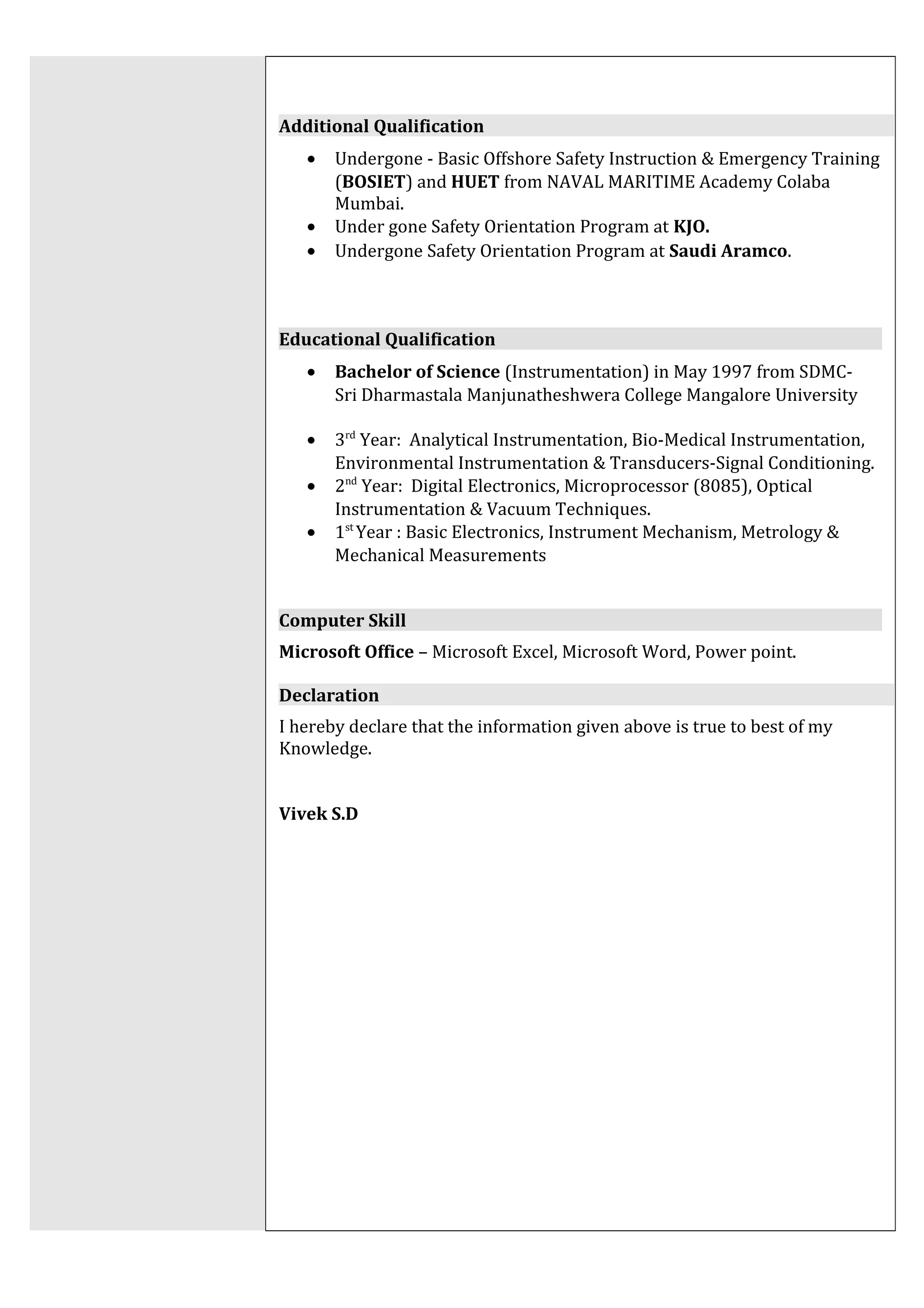 vivek resume-2015 | DOC