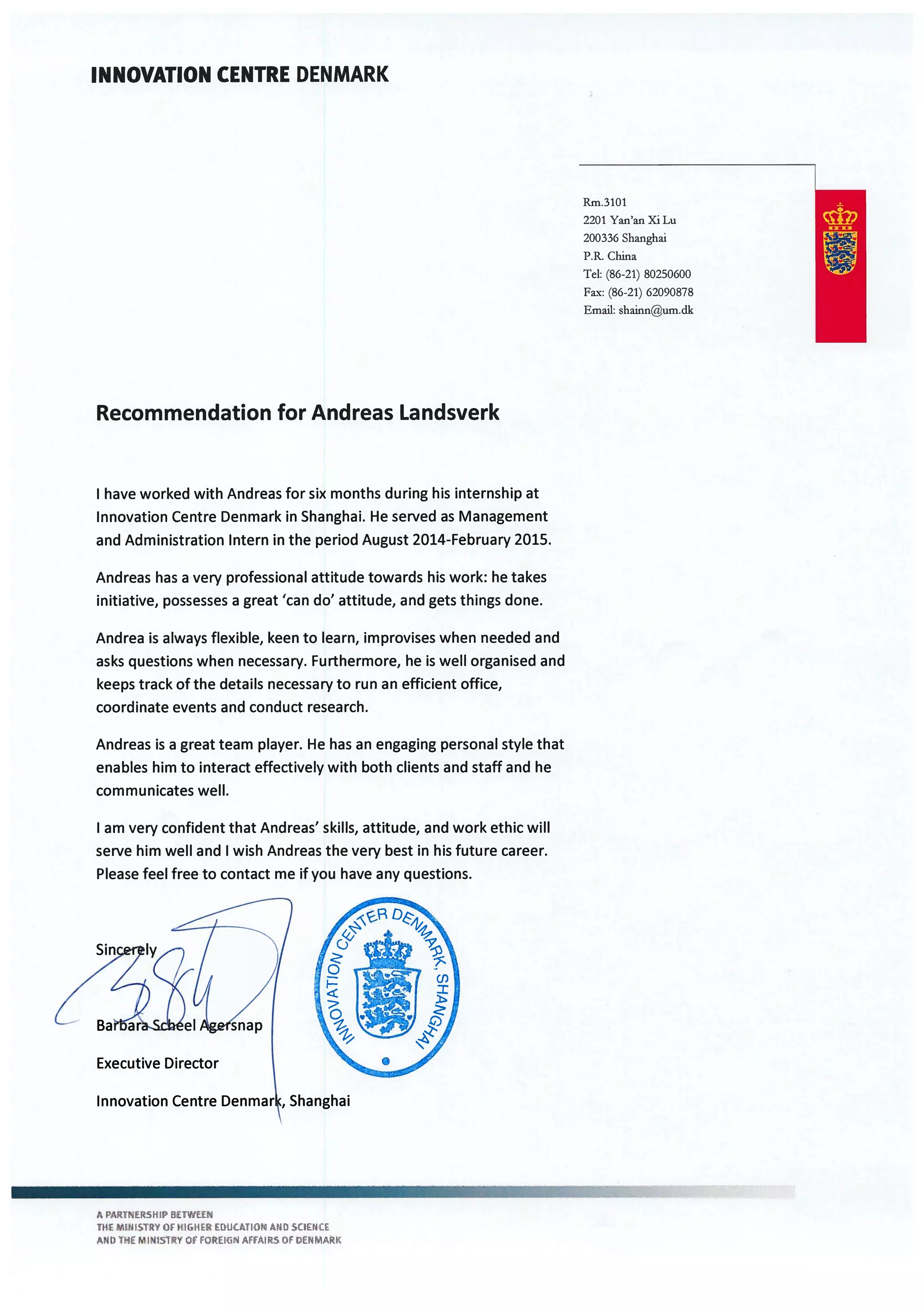 Recommendation letter, ICDK | PDF