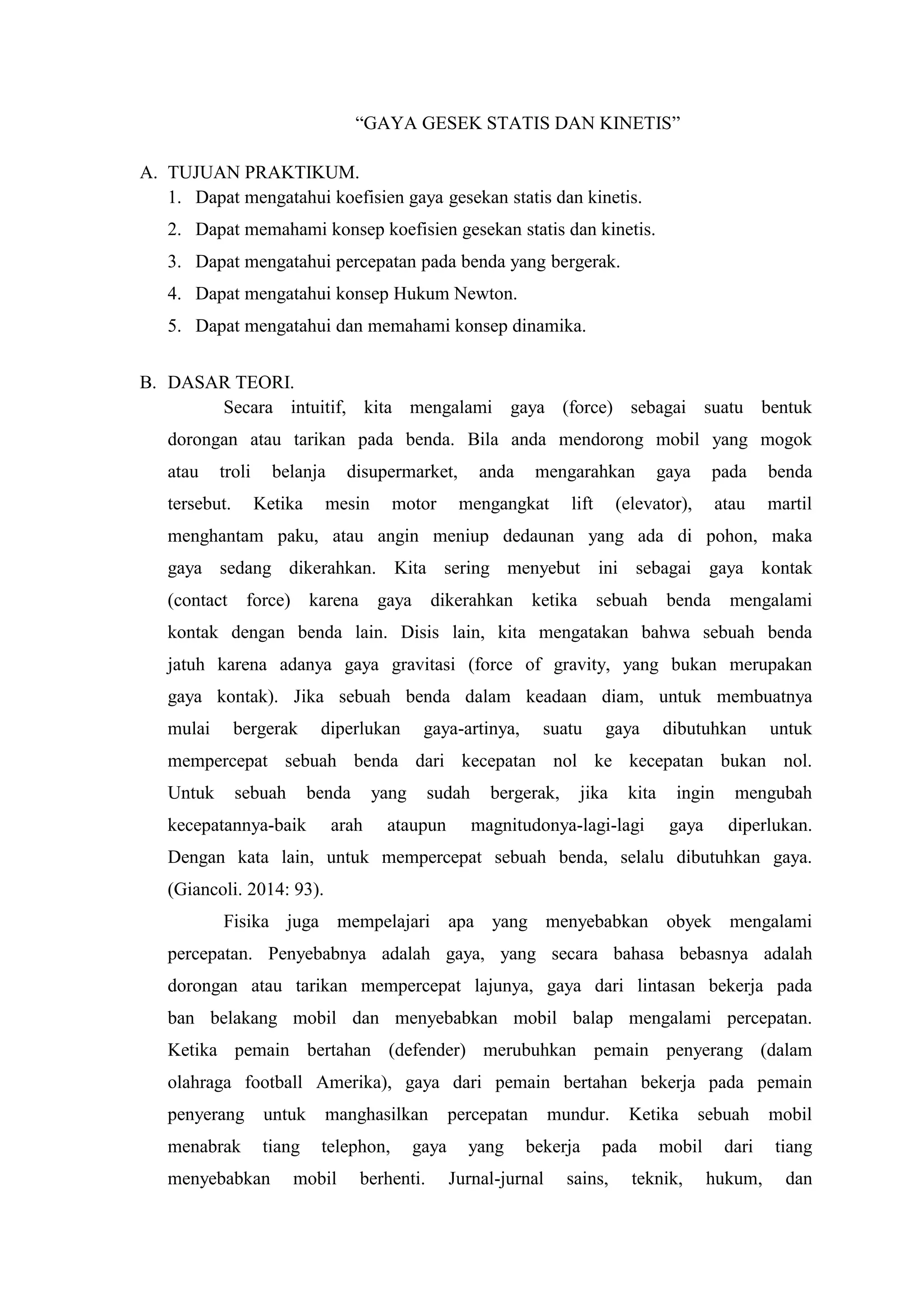 1 b 11170163000059_laporan_gaya gesek statis dan gaya gesek kinetis. | PDF