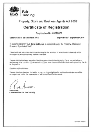 Certificate of Registration | PDF