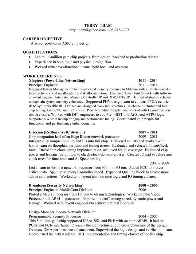 Terry Tham Resume | DOC