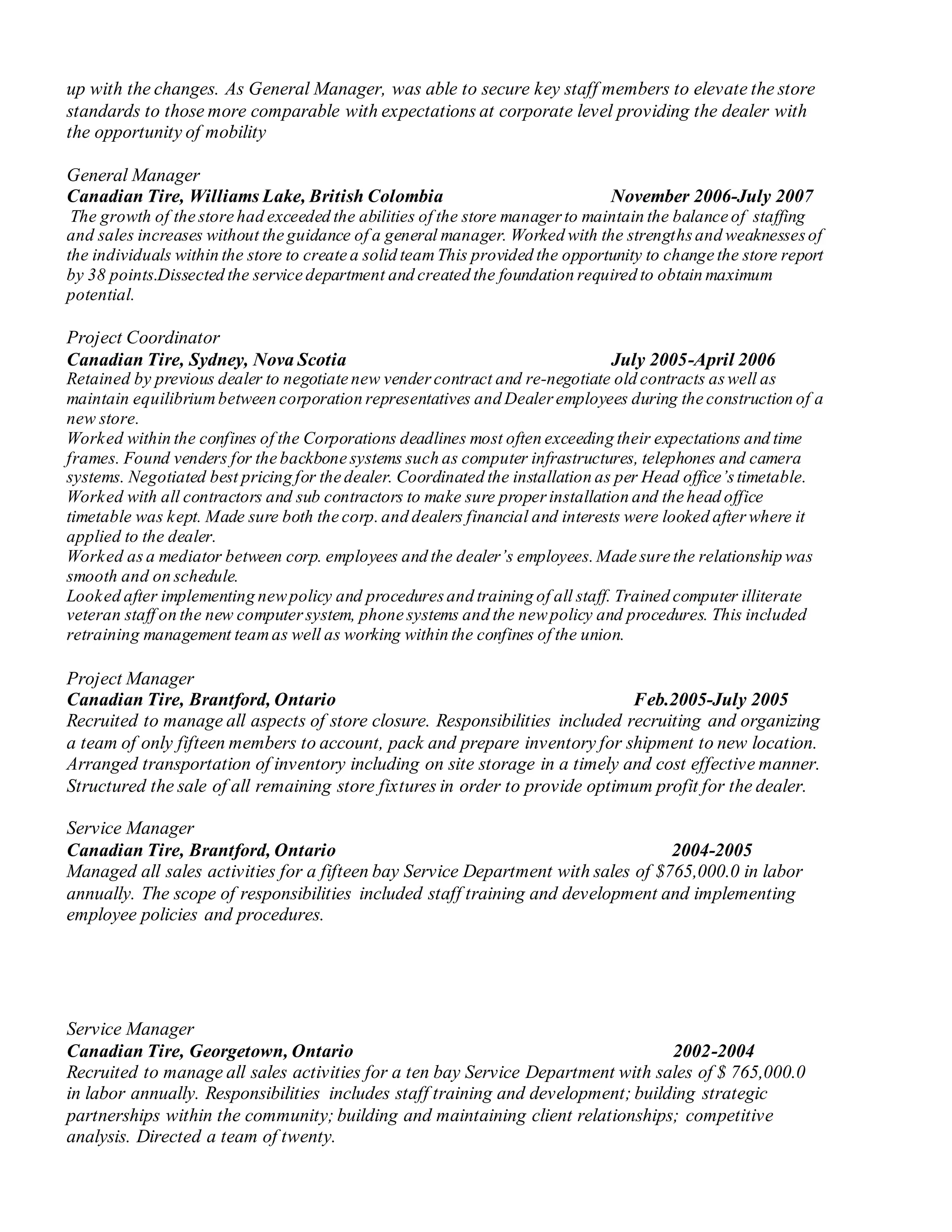 Mike Denomme resume | DOCX