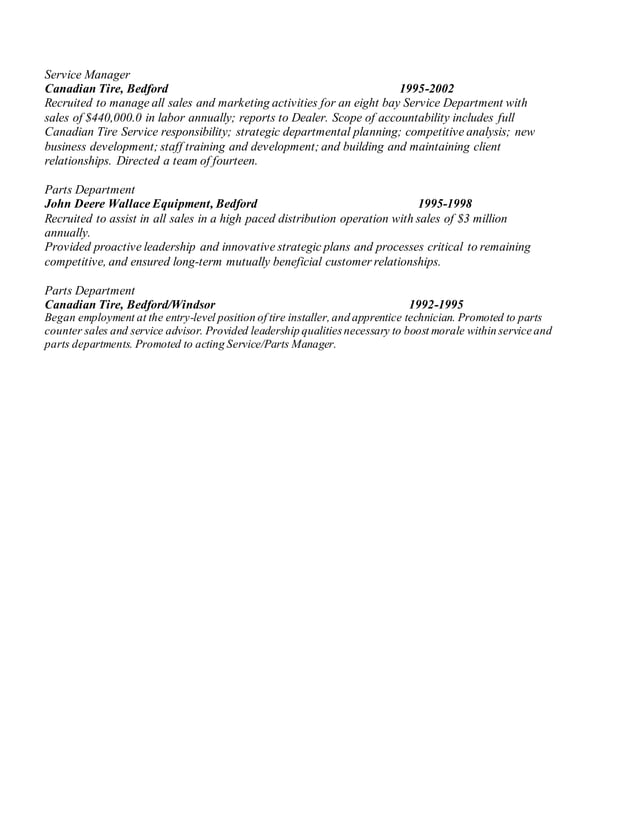 Mike Denomme resume | PDF