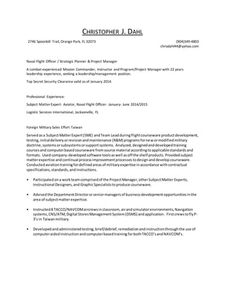 Military Career Resume | PDF