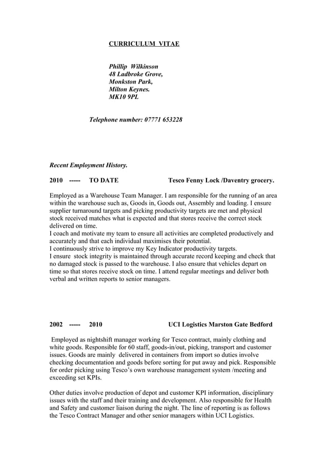 CURRICULUM__VITAE | DOC | Logistics | Business