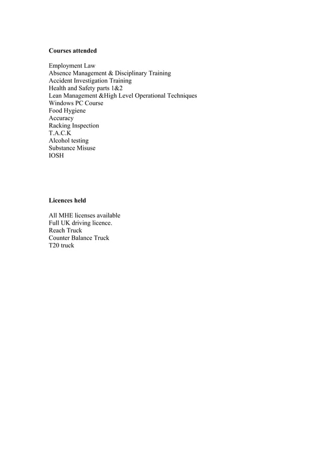 CURRICULUM__VITAE | DOC | Logistics | Business