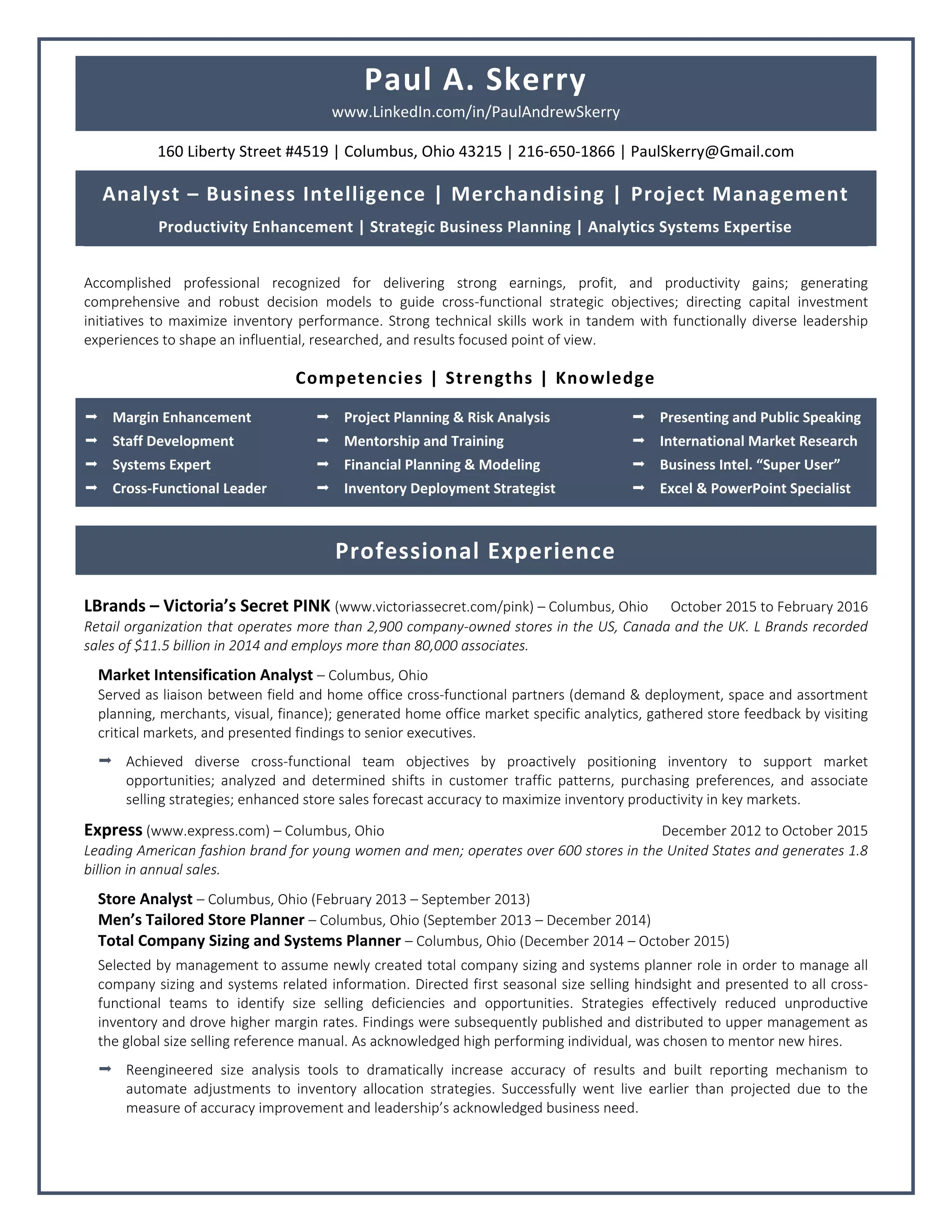 Paul Skerry - Resume 2016 | PDF