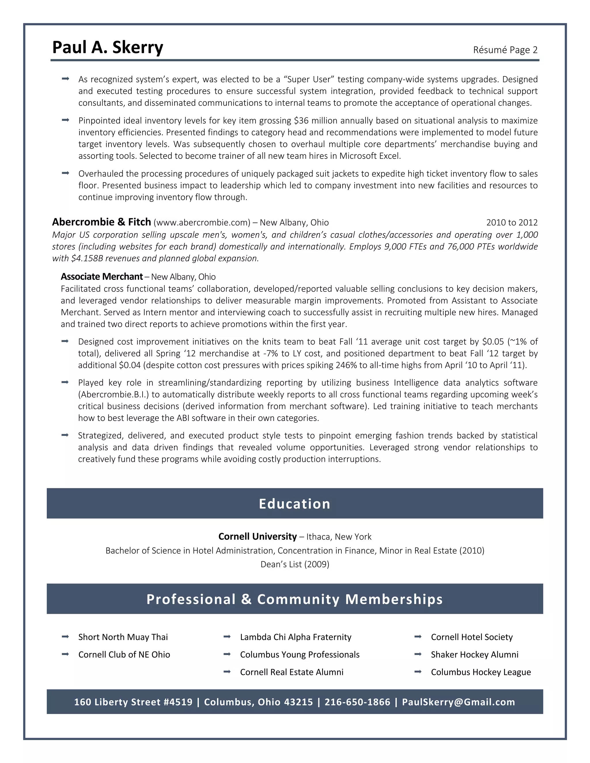 Paul Skerry - Resume 2016 | PDF