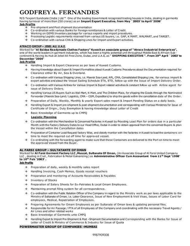 Godfrey CV - Updated | DOCX