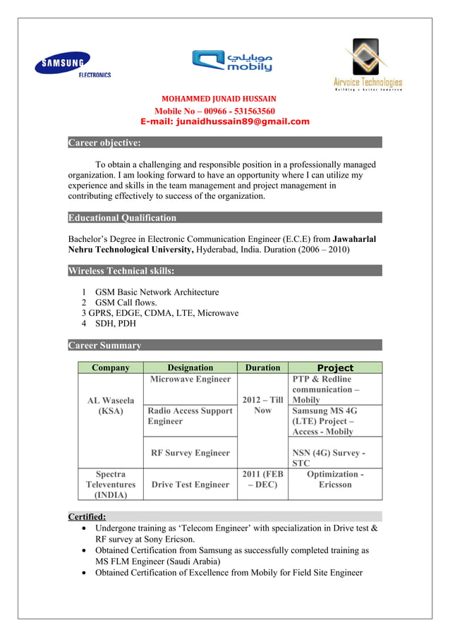 Telecom Engineer | DOC