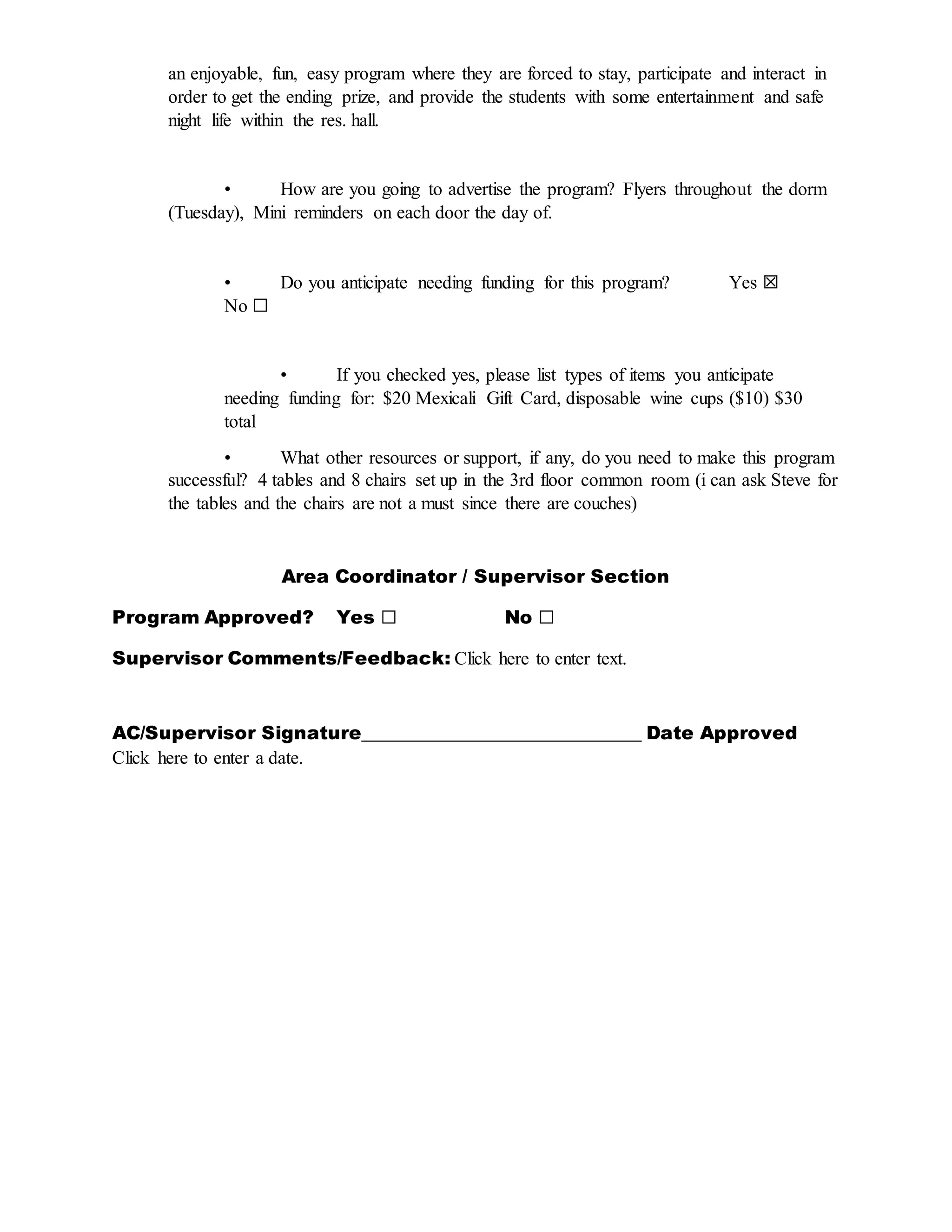 PC Program proposal form Battle of the Wines | DOCX