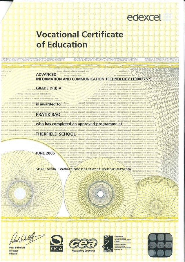 Pratik Rao - A Level Transcripts | PDF