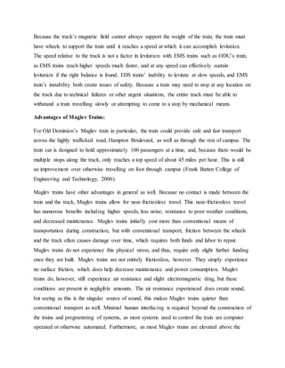 Magnetic Levitation Train Research Paper | DOCX