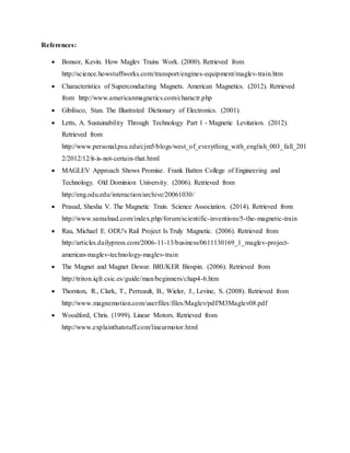 Magnetic Levitation Train Research Paper | DOCX