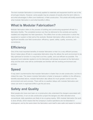 Modular Fabrication | DOC