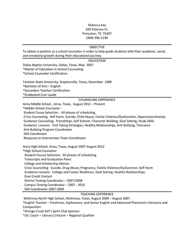 Resume - Rebecca Kay | PDF
