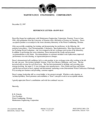 MECO Reference letter | PDF
