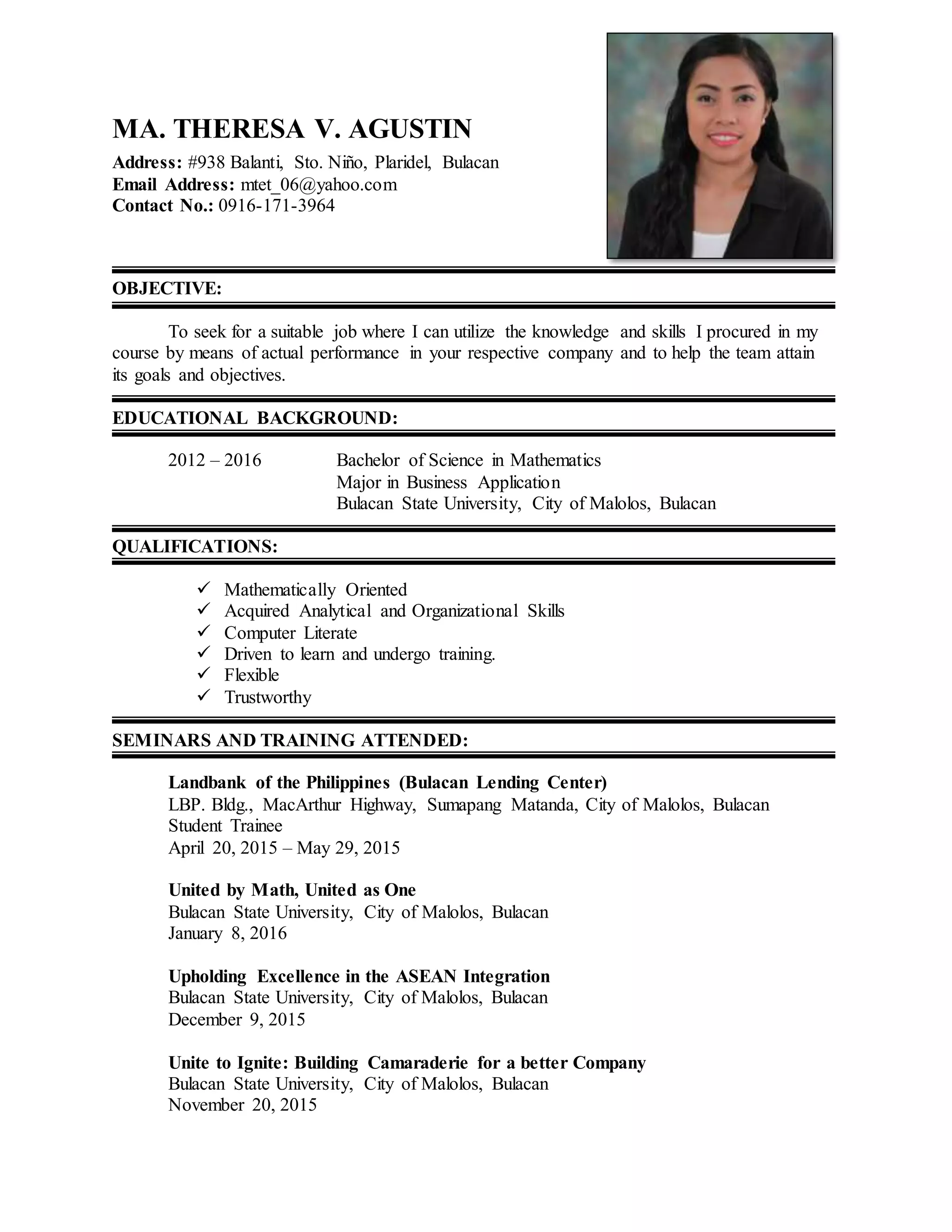Resume Graduated | PDF