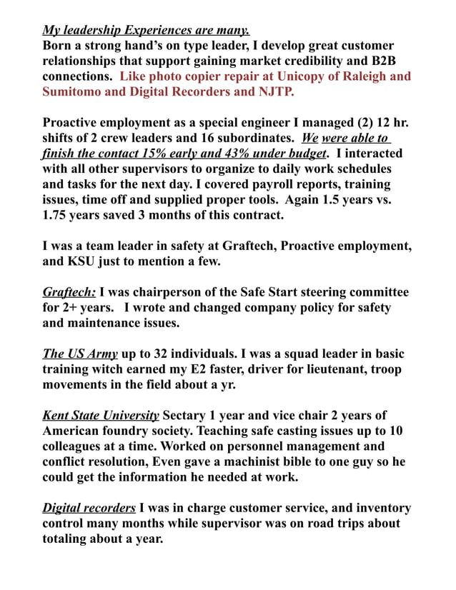 Leadership Examples | PDF