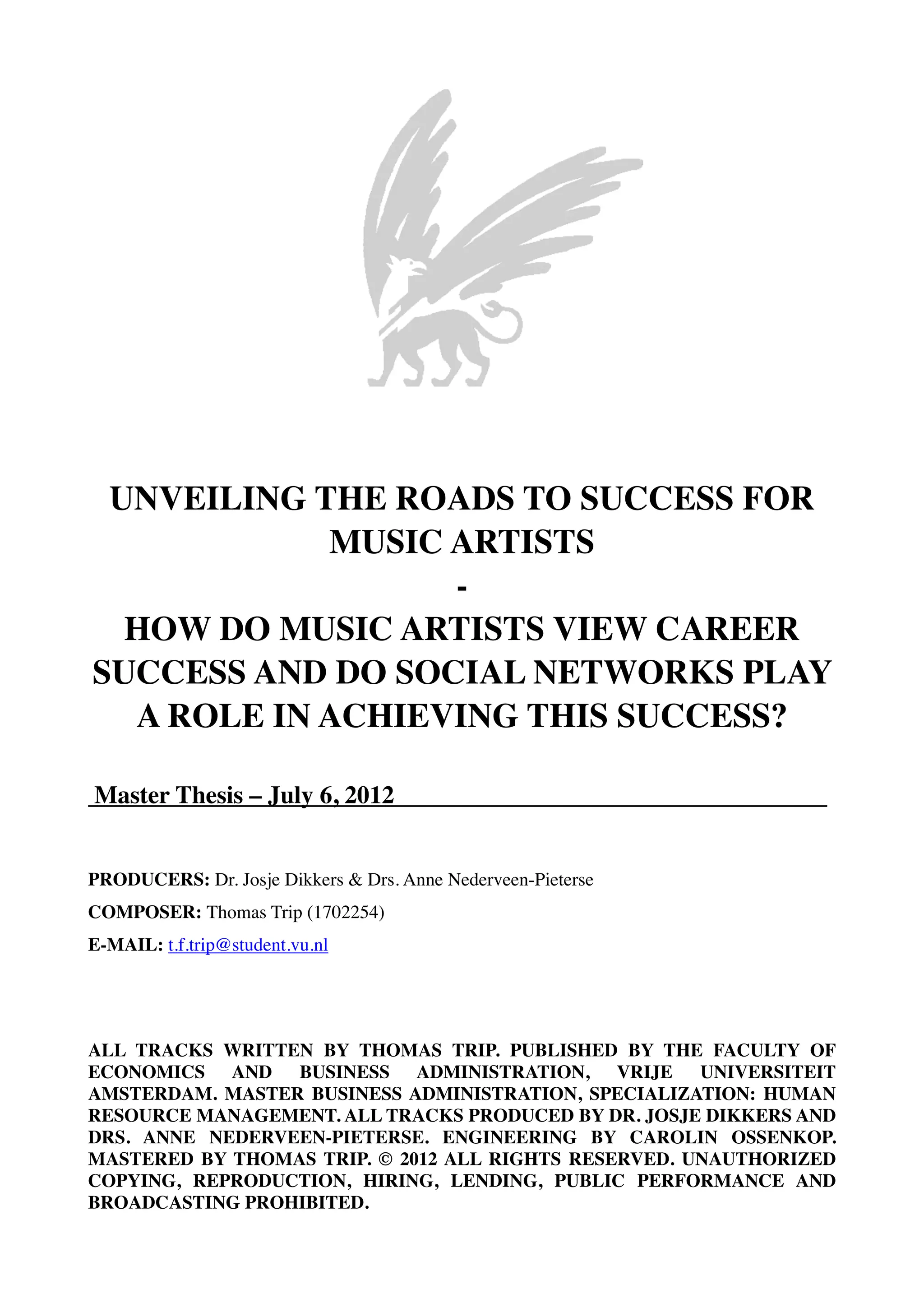 How do music artists view success? | PDF