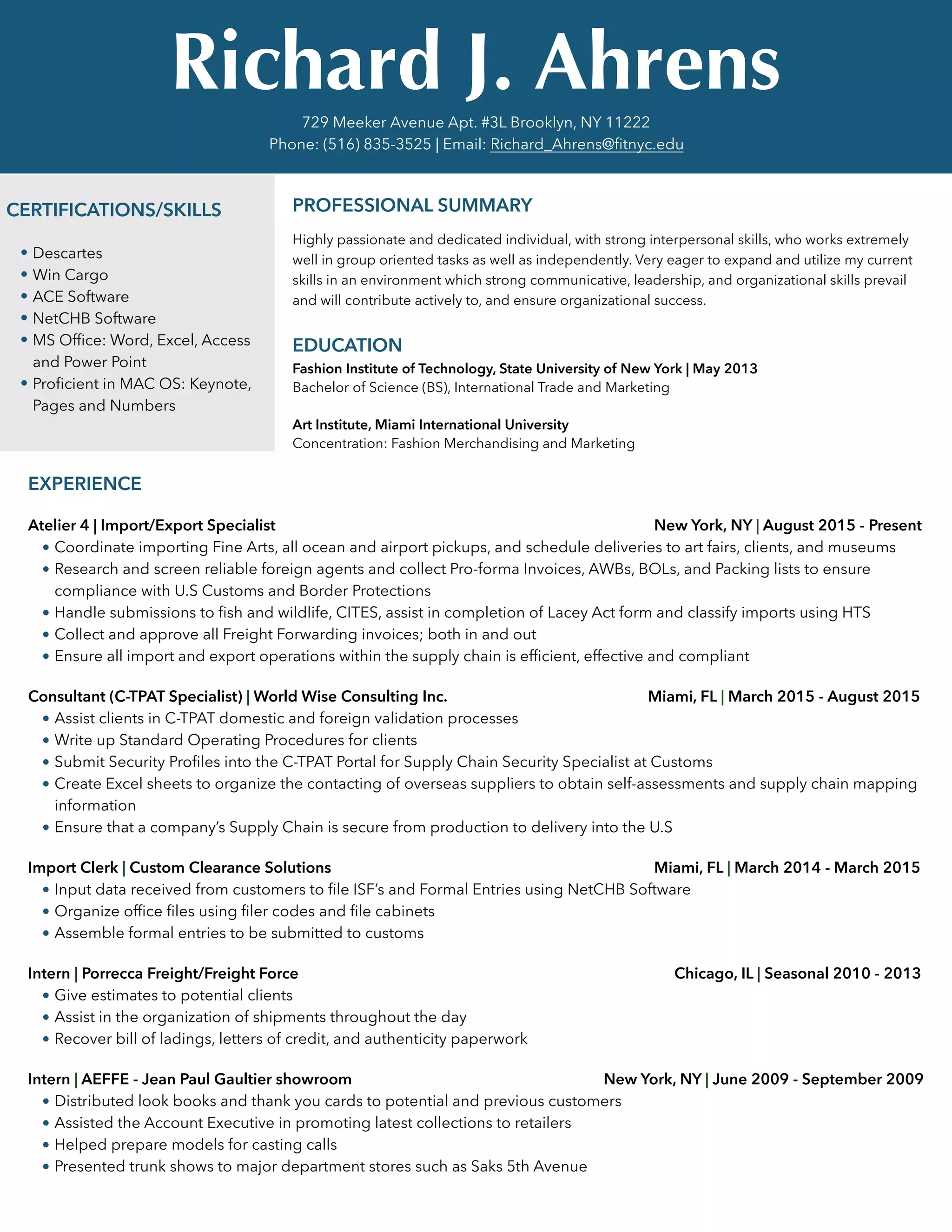 richard ahrens resume_9.4.16 (1) (1) | PDF