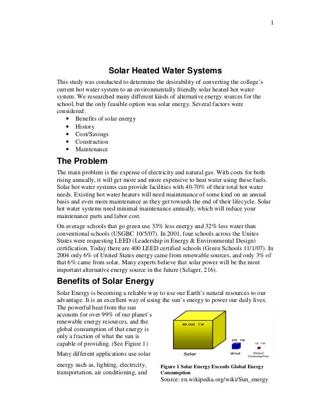 SOLAR ENERGY PROPOSAL