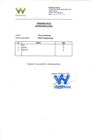 webhozz nilai | PDF