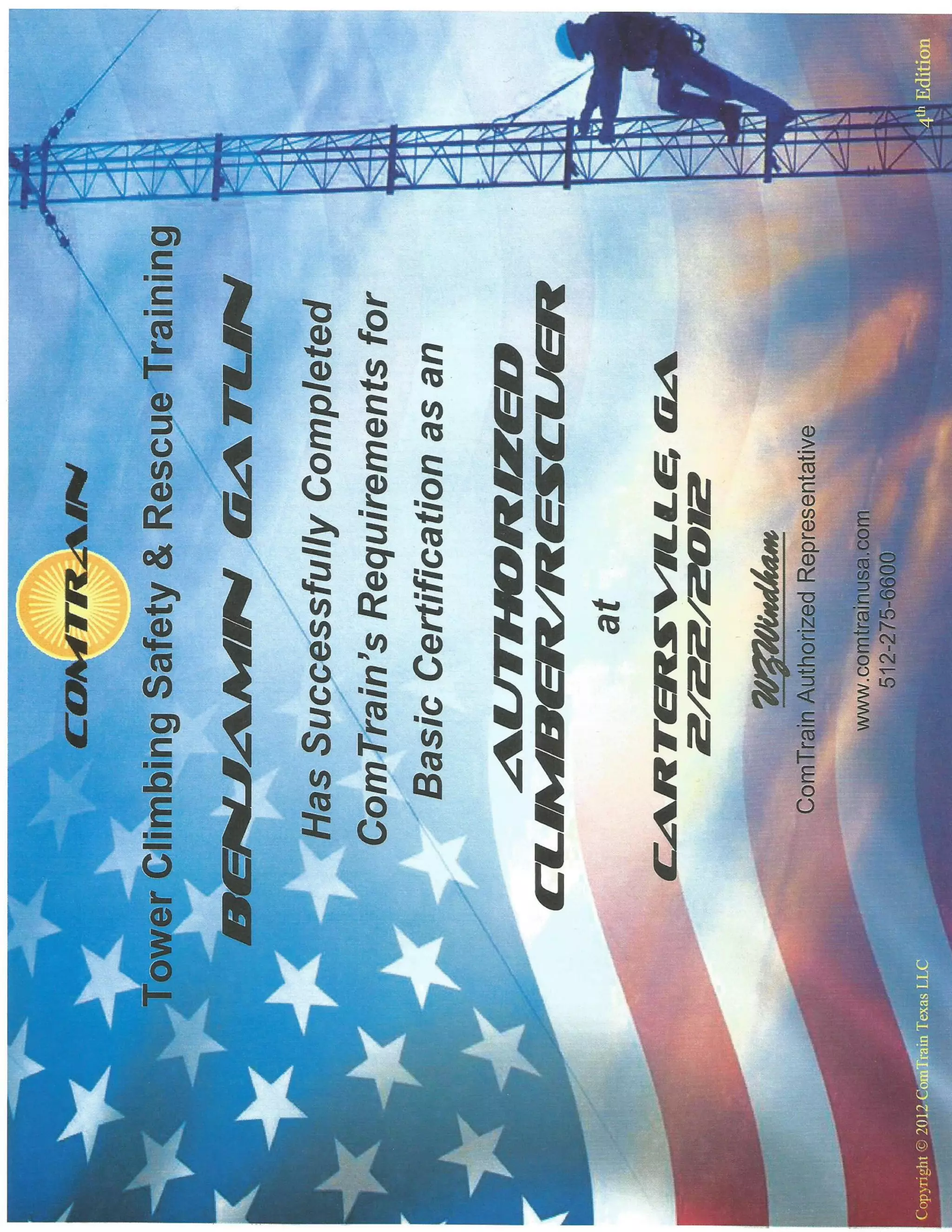 Ben Gatlin Sr. Comtrain Certifications | PDF