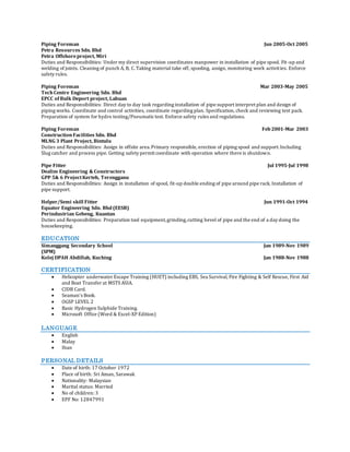 WILLY-Resume B | DOCX | Civil Engineering Industry | Industries