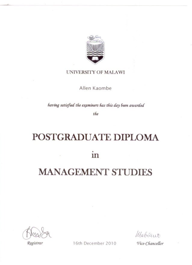 Postgraduate Diploma In Management Studies Postgraduate Diploma In Management Studies