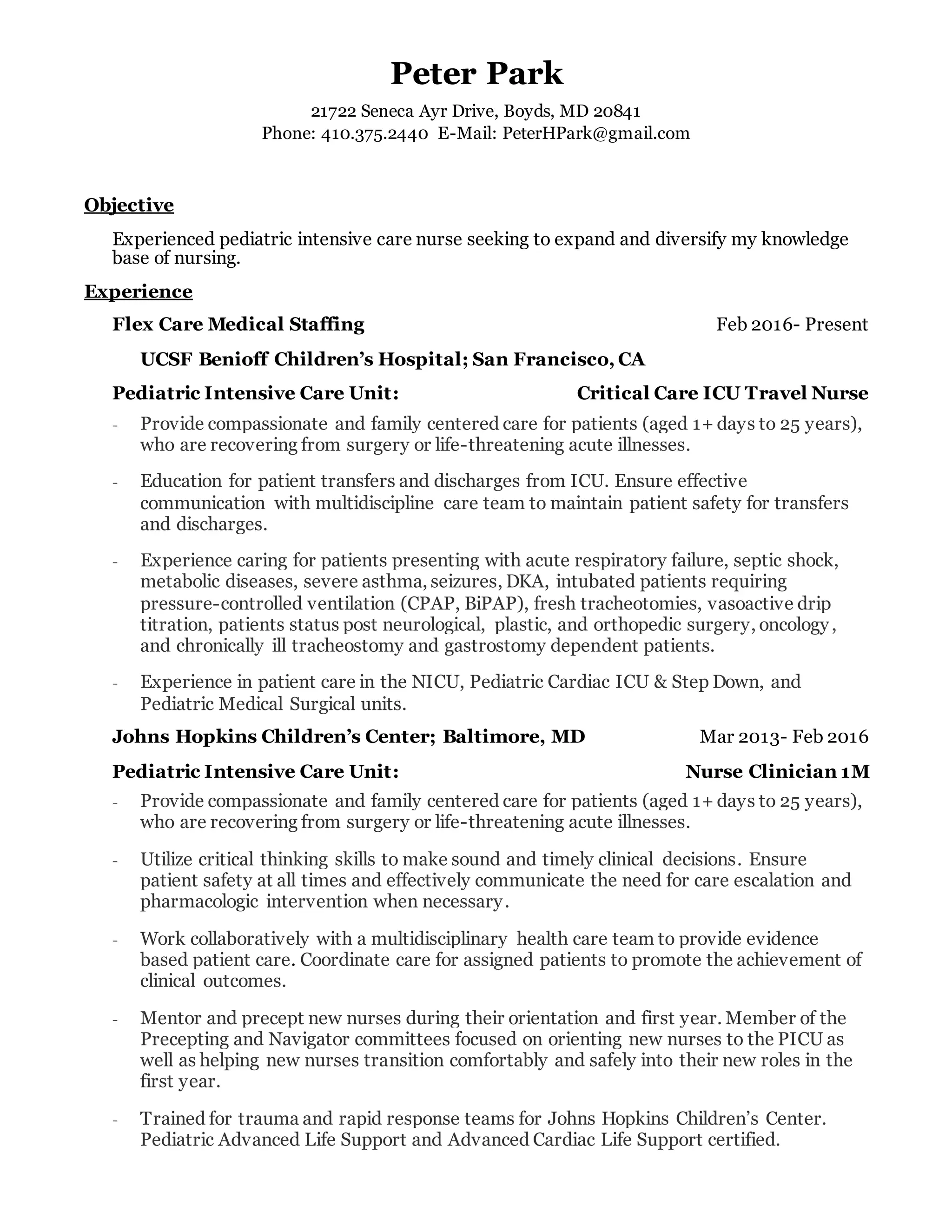 Peter Park Resume Feb 2017 | DOCX