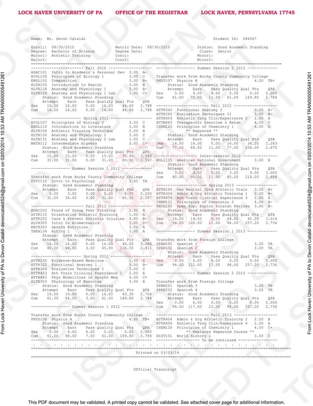 LHU completed-transcript | PDF