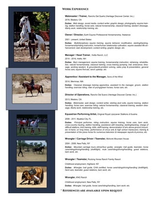 Resume (Equine) | PDF