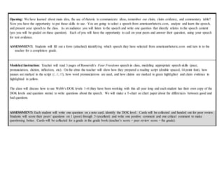 Lesson Plan Oral Language Grade 1112.2 | DOCX