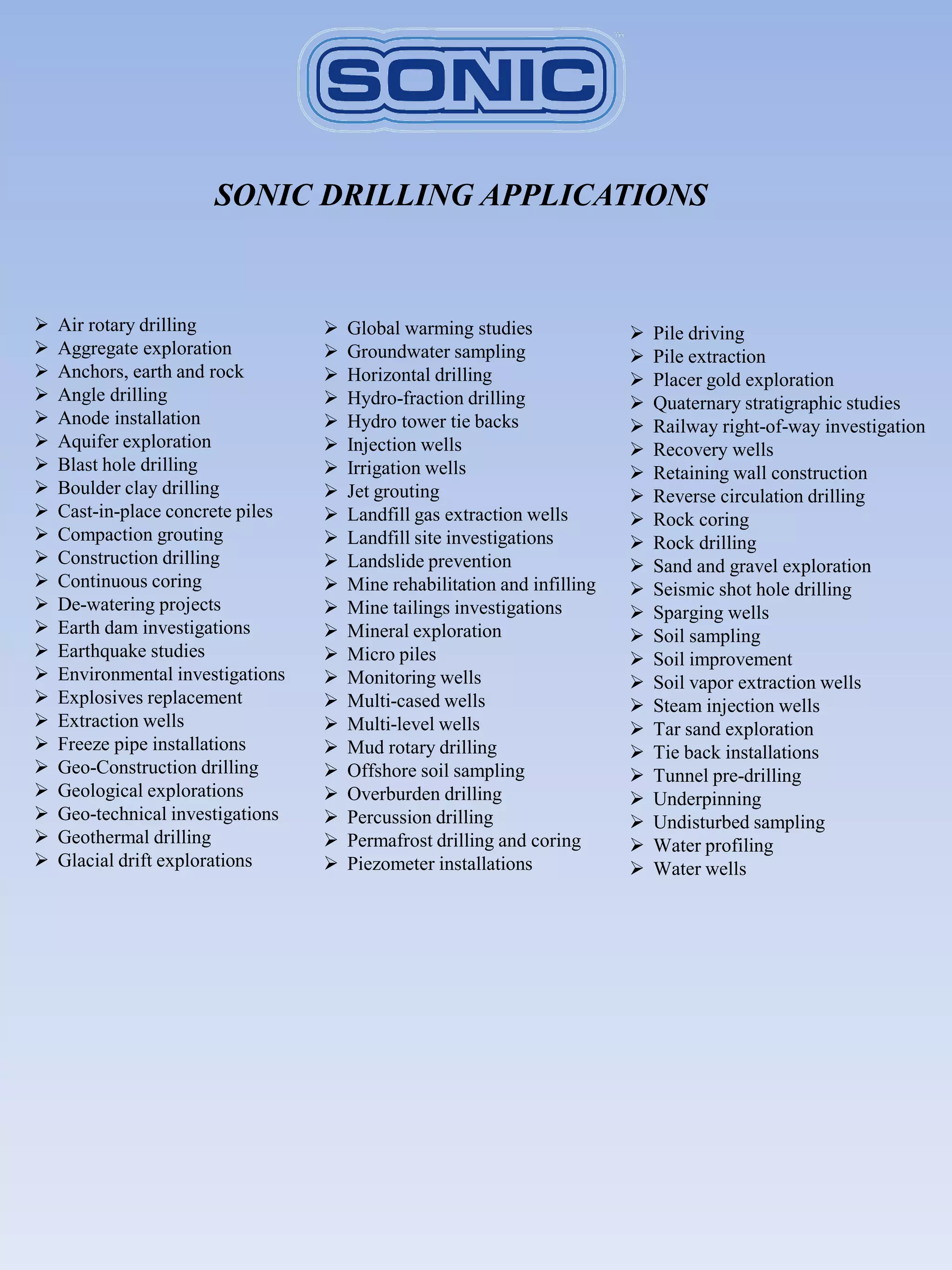 Sonic Drilling Ltd Presentation | PDF