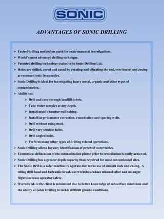 Sonic Drilling Ltd Presentation | PDF