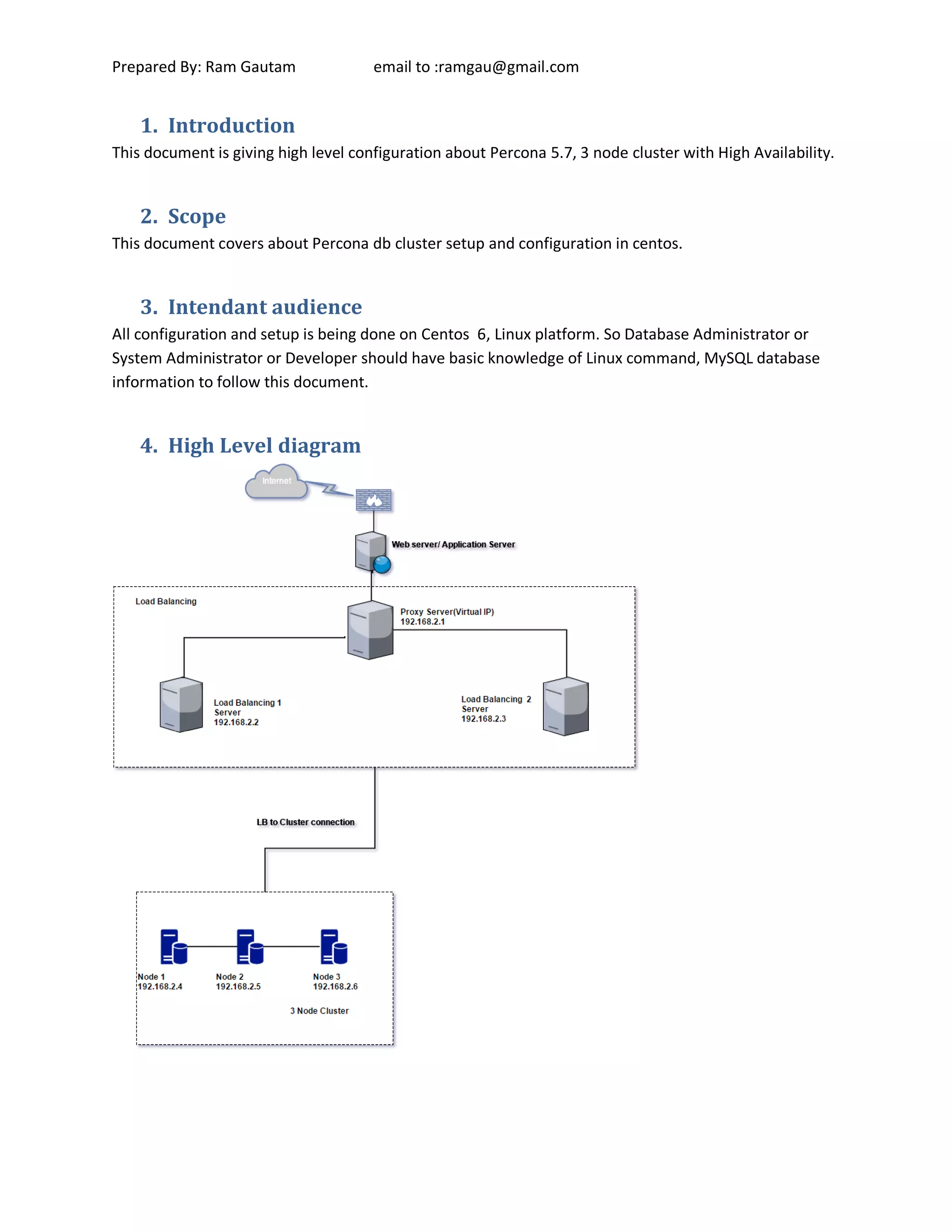 Percona Cluster Installation with High Availability | PDF