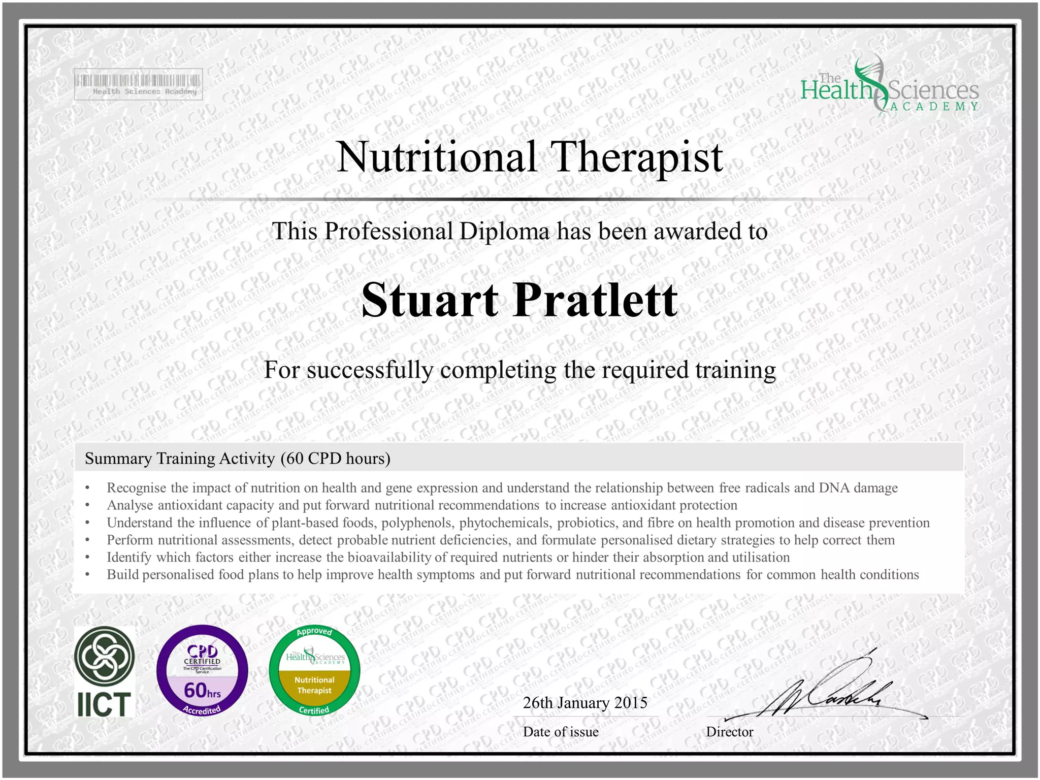 NT Certificate | PDF