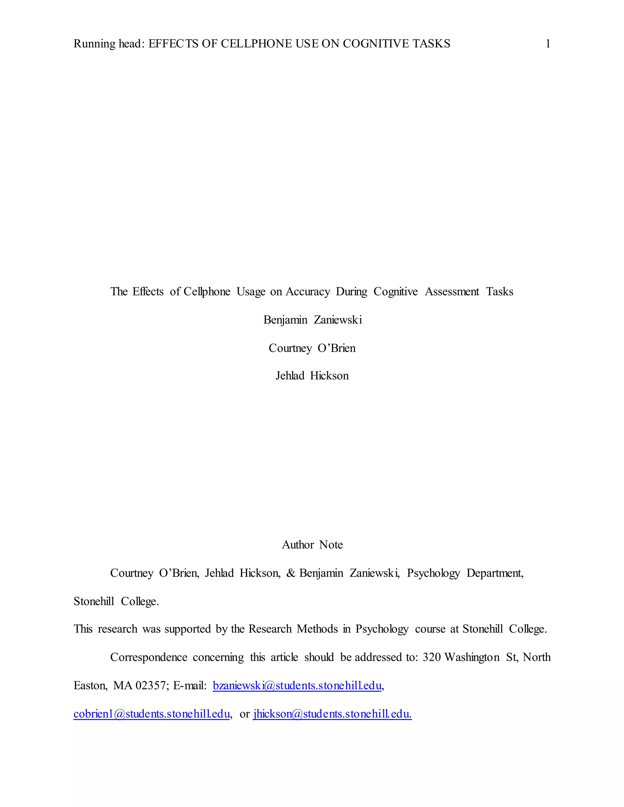 Cellphone Distraction - Final-2 | DOCX