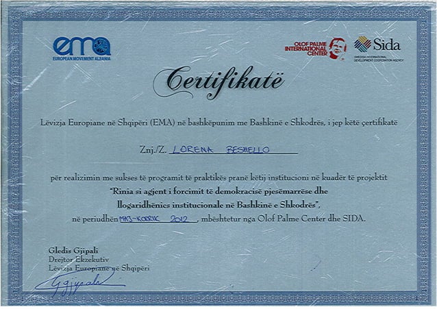 EMA Certification | PDF