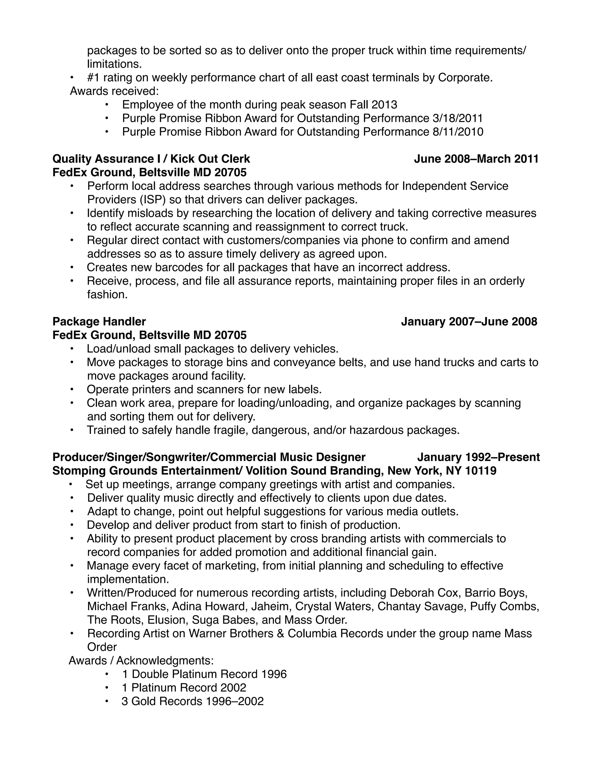 Eugene Hanes Resume * | PDF