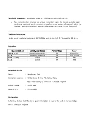 Nandkumar Nair | PDF